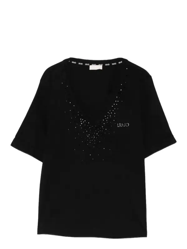 Liu Jo V-neck T-shirt - Black