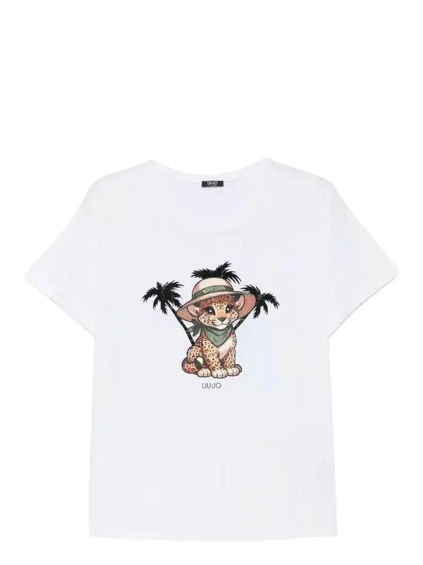 Liu Jo Leopard-print T-shirt - White