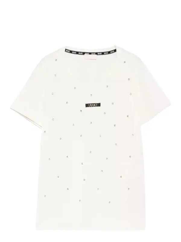 Liu Jo Logo-patch T-shirt - Neutrals