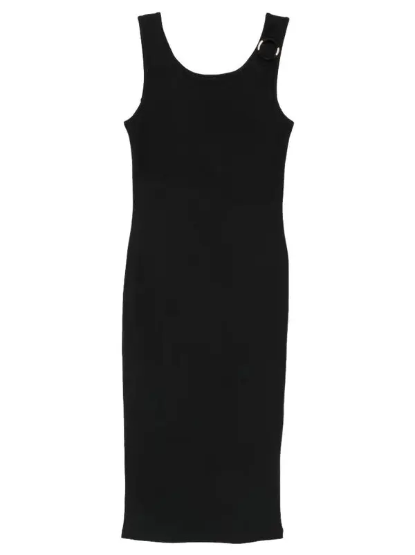 Liu Jo Logo-embroidered Midi Dress - Black