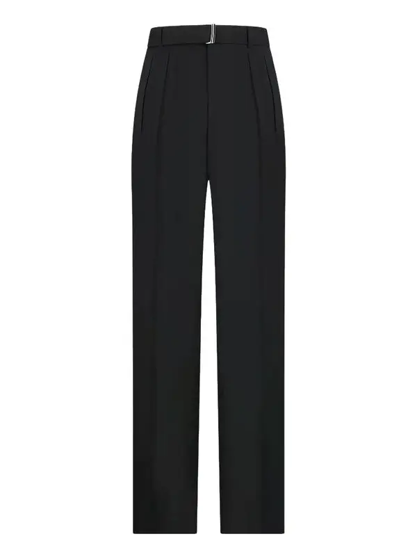 Tagliatore Belted Pleated Trousers - Black