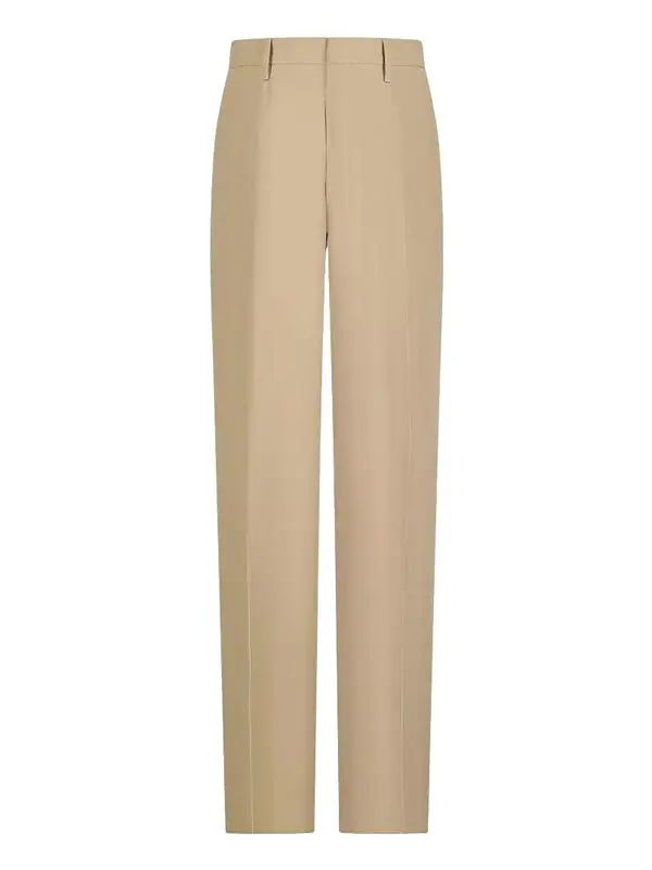 LARDINI Pressed-crease Trousers - Neutrals