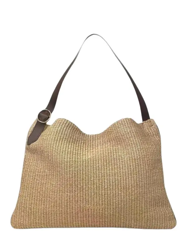 ORTIGNI Woven Shoulder Bag - Neutrals