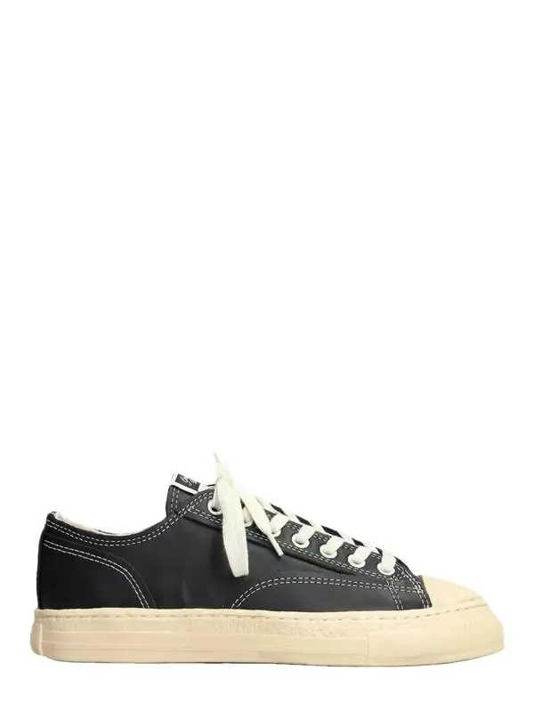 Mihara Yasuhiro Roy Contrast-stitch Leather Sneakers - Black