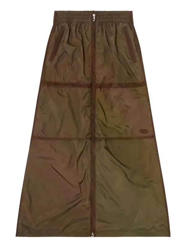 DIESEL® Oval D Zip-front Skirt - Brown