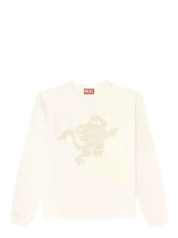 DIESEL® Embroidered Graphic-print Sweater - Neutrals