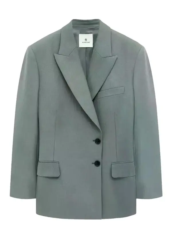 ANINE BING Aretha Double-breasted Blazer - Green