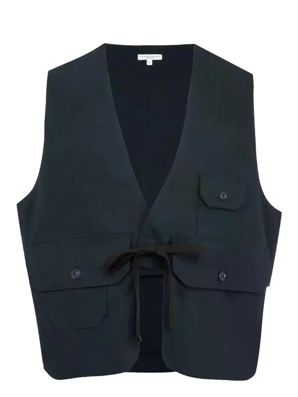 Engineered Garments Fowl Tie-fastening Gilet - Blue