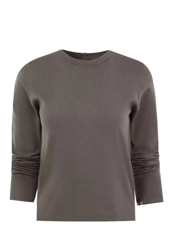 EXTREME CASHMERE X Lizzy Button-back Sweater - Grey