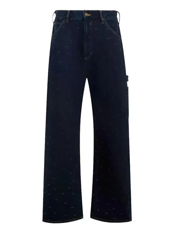 Needles Star-pattern Painter Jeans - Blue
