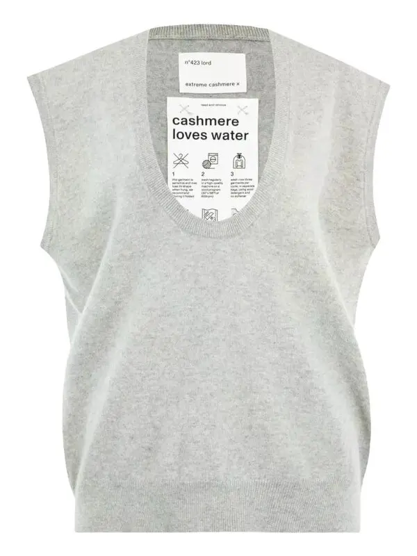 EXTREME CASHMERE X Lord Sleeveless Sweater - Grey
