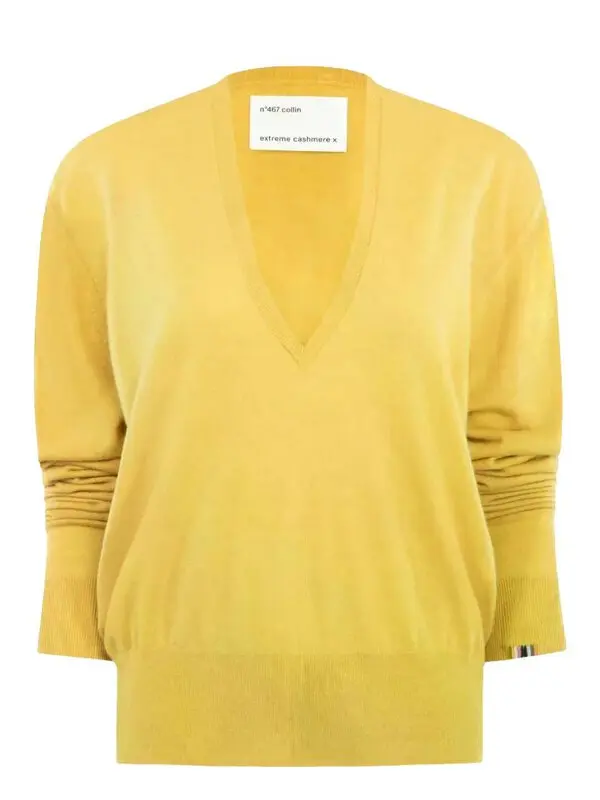 EXTREME CASHMERE X Collin V-neck Sweater - Yellow