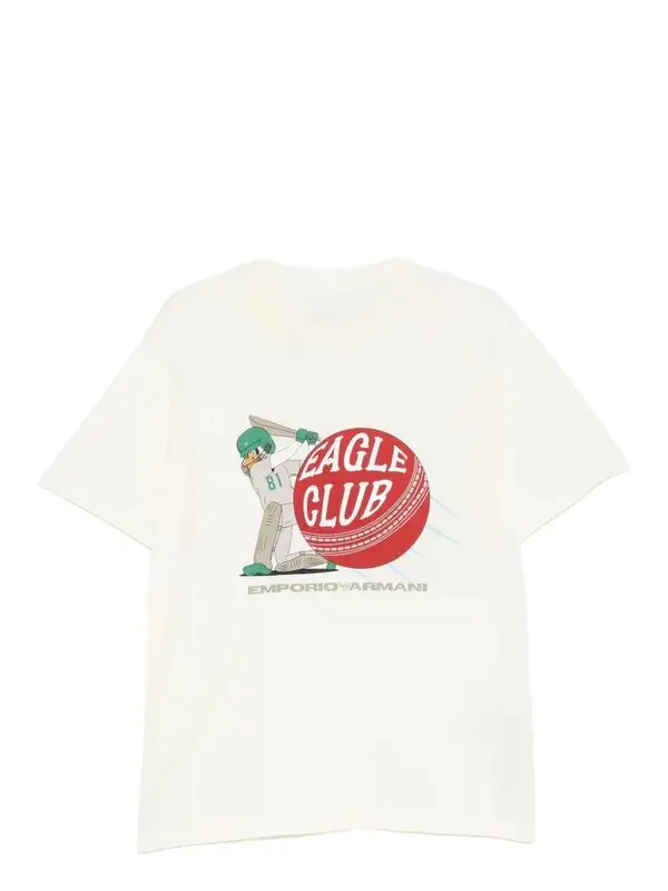 Emporio Armani Graphic-print T-shirt - Neutrals