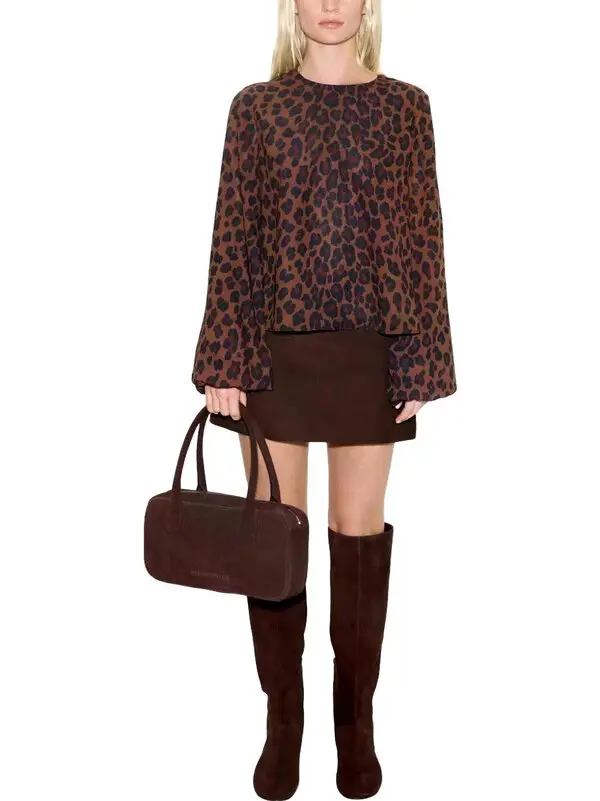 SIMONMILLER Joplin Leopard-print Top - Brown