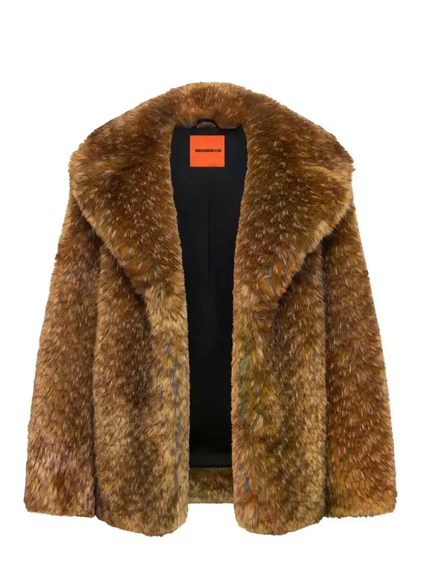 SIMONMILLER Knox Faux-fur Coat - Brown