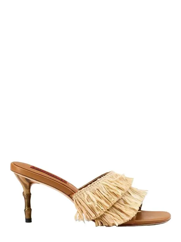SIMONMILLER Fringe Playa Bamboo-heel Sandals - Neutrals