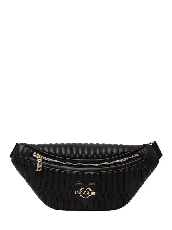 Moschino Quilted Belt Bag - Black