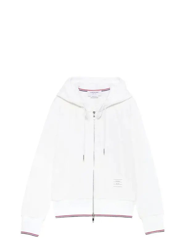 Thom Browne Logo-patch Hoodie - White