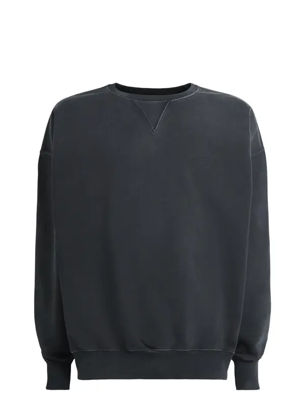 MAISON MARGIELA Cotton Embroidered Logo Sweatshirt - Black