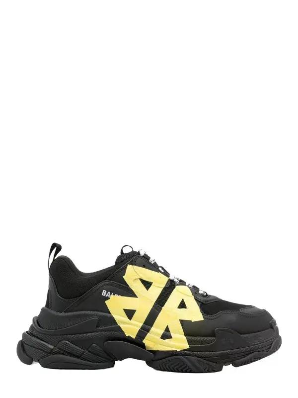 Balenciaga Triple S Tape Type Logo-print Trainers - Black