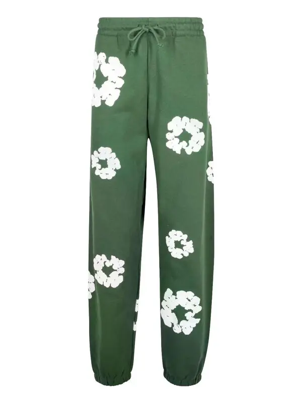 DENIM TEARS Floral-print Track Pants - Green