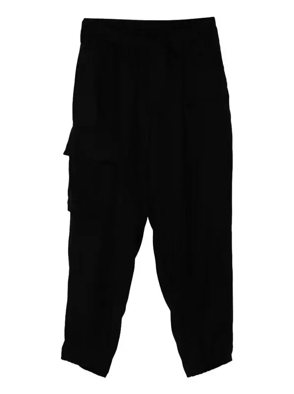Yohji Yamamoto Gabardine Flap-pocket Trousers - Black