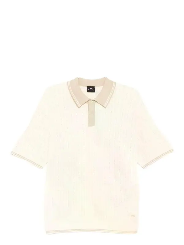Paul Smith Pointelle Polo Shirt - Neutrals