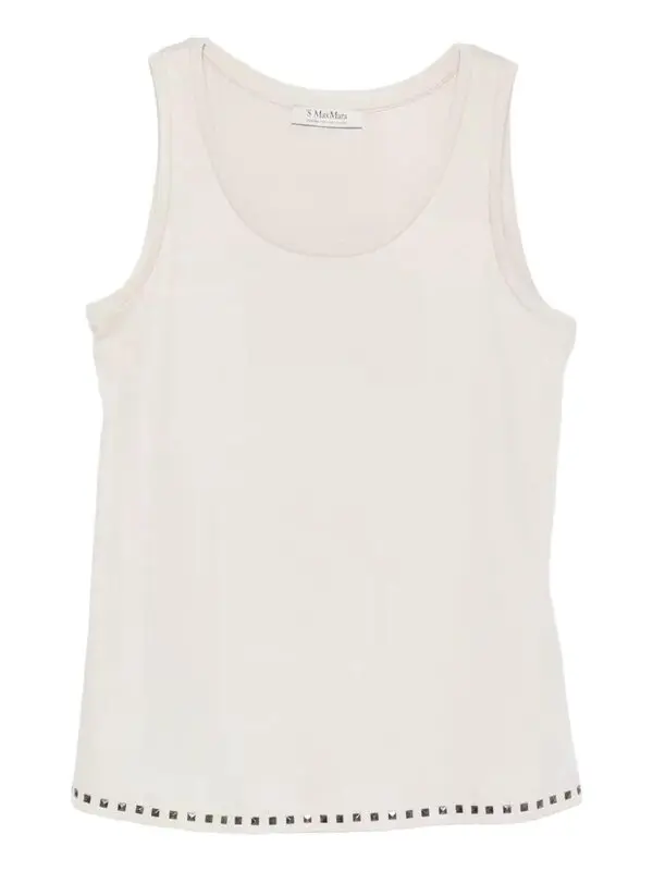 Max Mara Stud-embellished Sleeveless Top - Blue