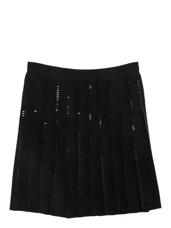 Ermanno Scervino Sequin-embellished Pleated Mini Skirt - Black