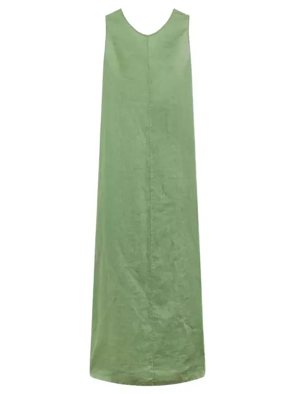 Aspesi Cut-out Tie-fastening Maxi Dress - Green