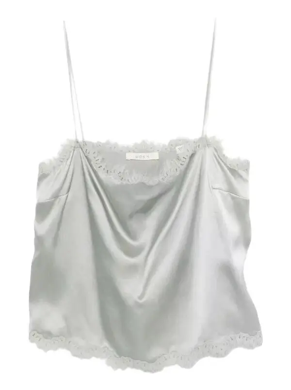 DÔEN Loure Lace-trim Top - Green