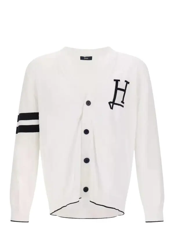 Herno Logo-detail Cardigan - White