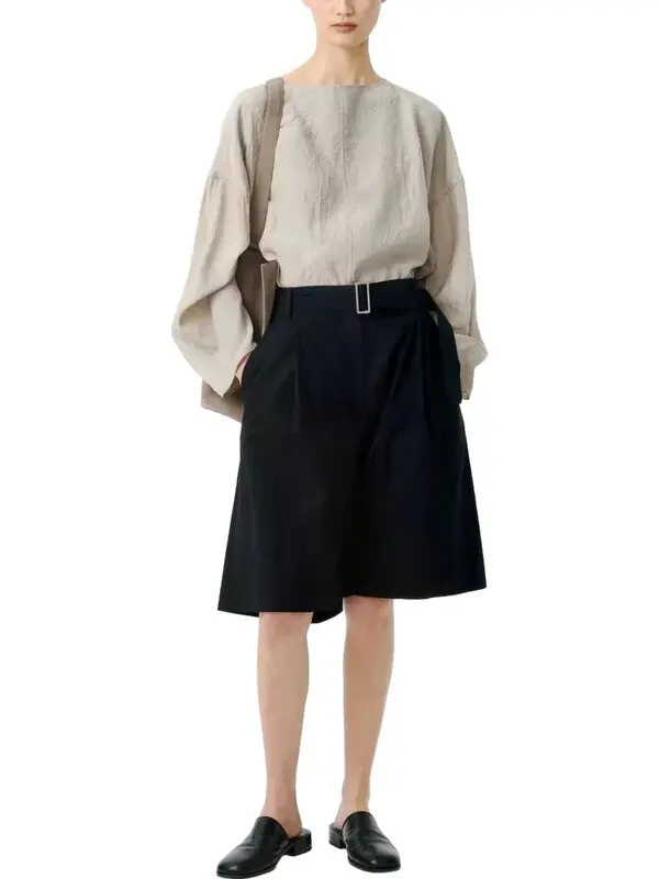 Studio Nicholson Creon Belted Shorts - Black