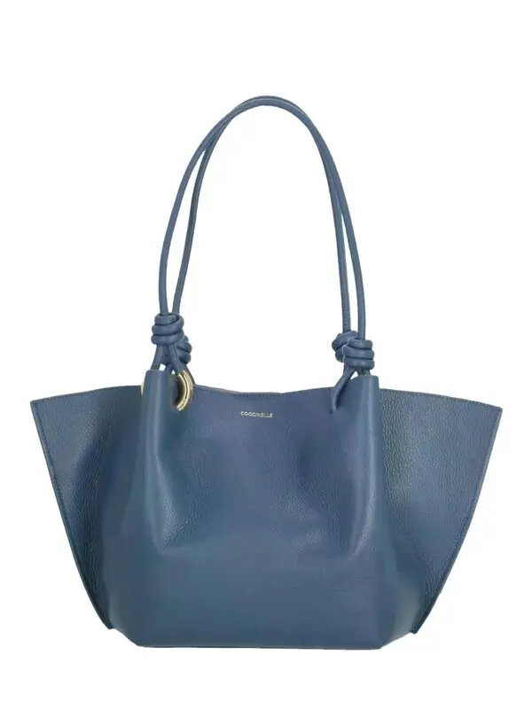 COCCINELLE Finn Knotted-strap Leather Tote Bag - Blue