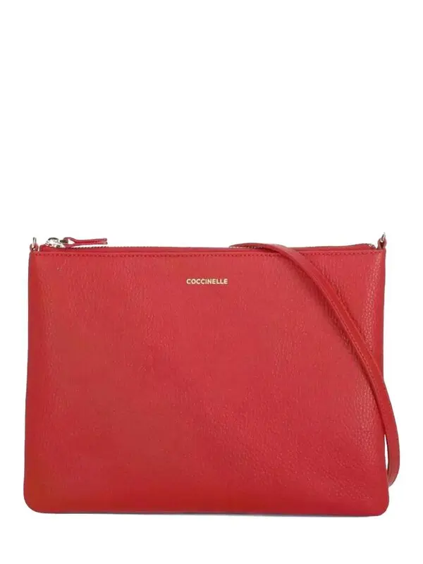 COCCINELLE Logo-print Leather Clutch Bag - Red