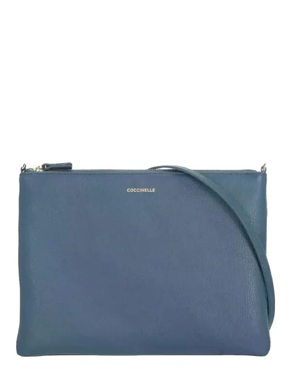 COCCINELLE Logo-print Leather Clutch Bag - Blue