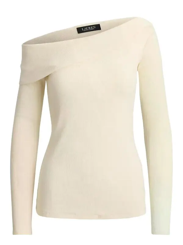 Ralph Lauren Off-shoulder Ribbed Sweater - Neutrals