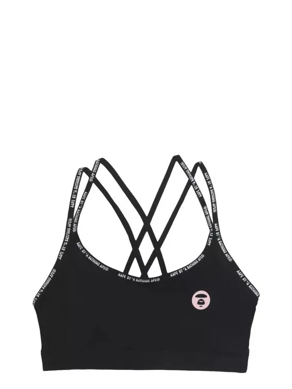 AAPE BY *A BATHING APE Moonface Criss-cross Sports Bra - Black