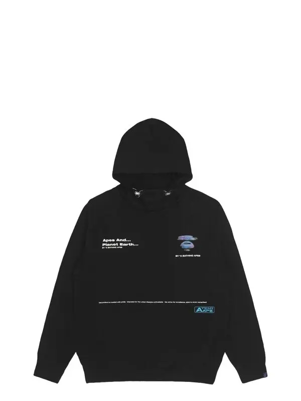 AAPE BY *A BATHING APE Moonface-patch Hoodie - Black