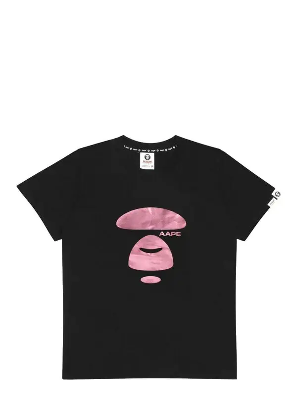 AAPE BY *A BATHING APE Moonface Hologram T-shirt - Neutrals