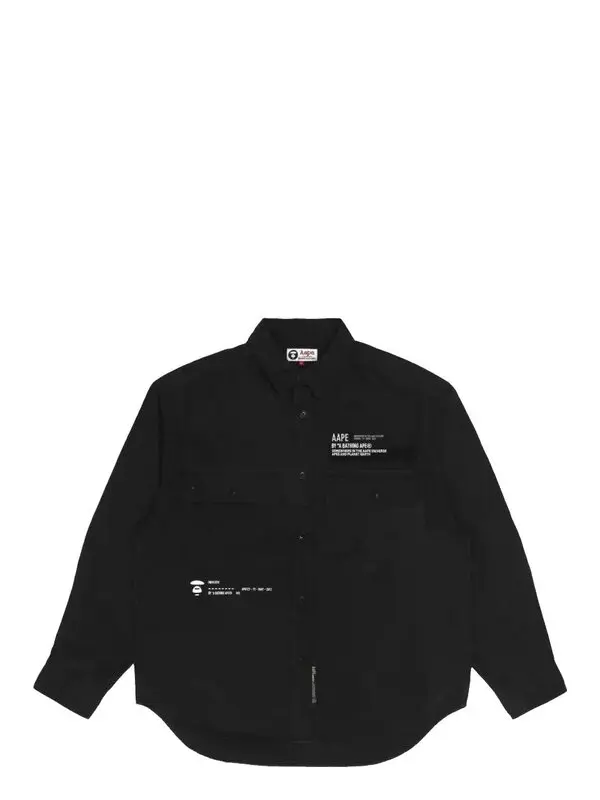 AAPE BY *A BATHING APE Embroidered Shirt - Black