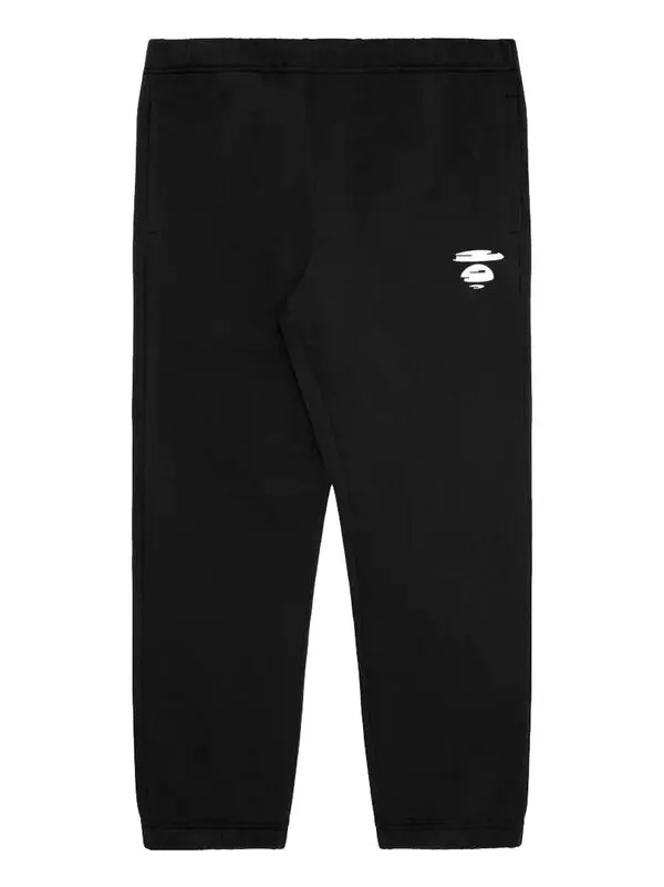 AAPE BY *A BATHING APE Moonface Logo-print Trousers - Black