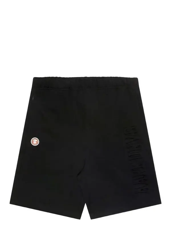 AAPE BY *A BATHING APE Moonface Patch Sweat Shorts - Black