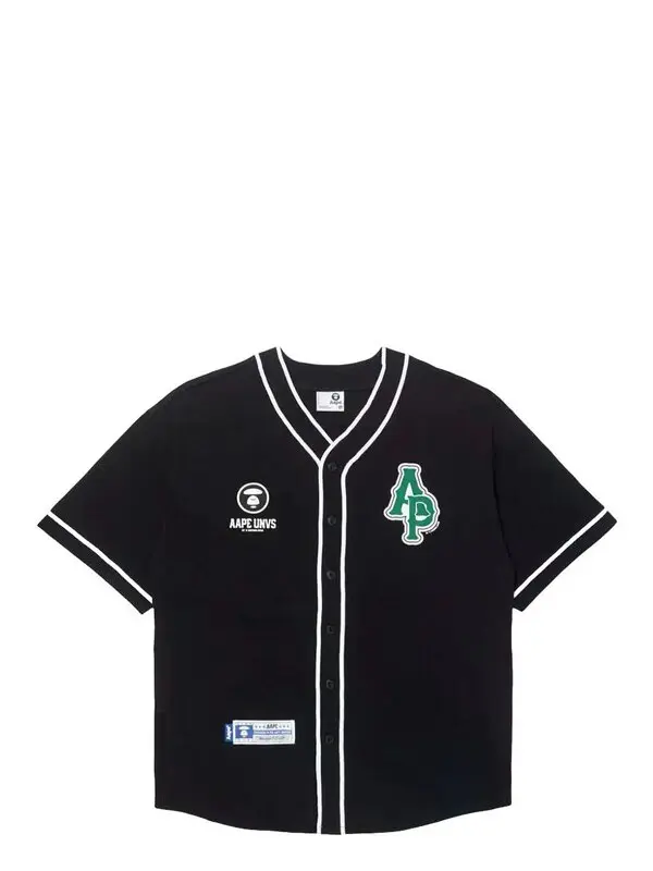 AAPE BY *A BATHING APE Moonface Patch Baseball Shirt - White