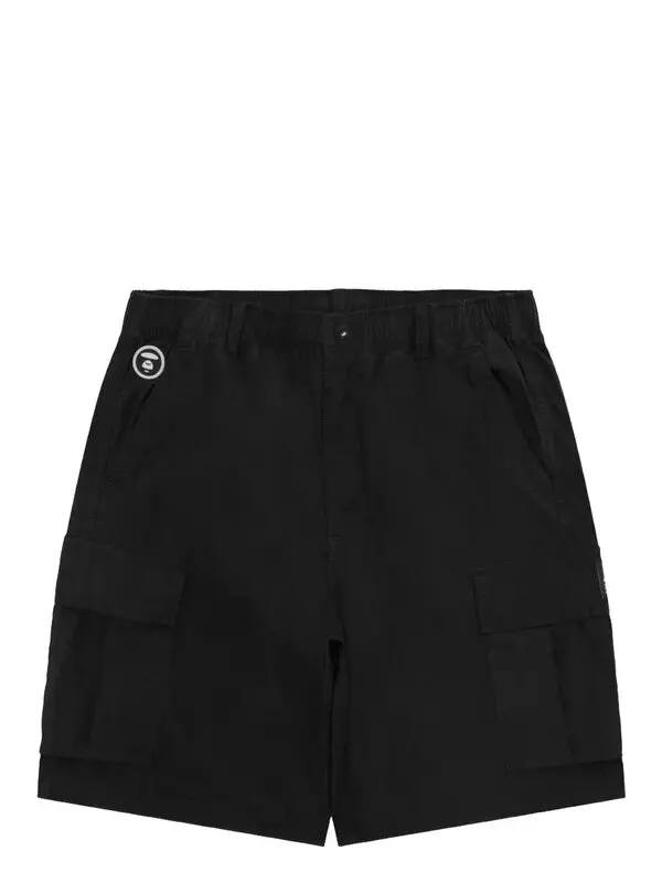 AAPE BY *A BATHING APE Elastic-waistband Cargo Shorts - Black