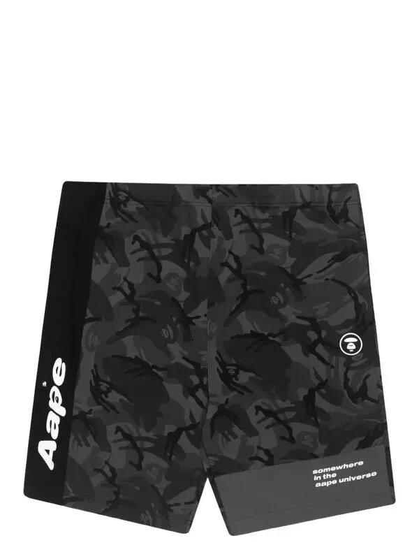AAPE BY *A BATHING APE Moonface Graphic-print Shorts - Blue