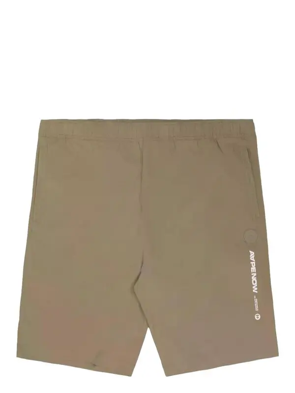 AAPE BY *A BATHING APE Moonface-patch Track Shorts - Neutrals