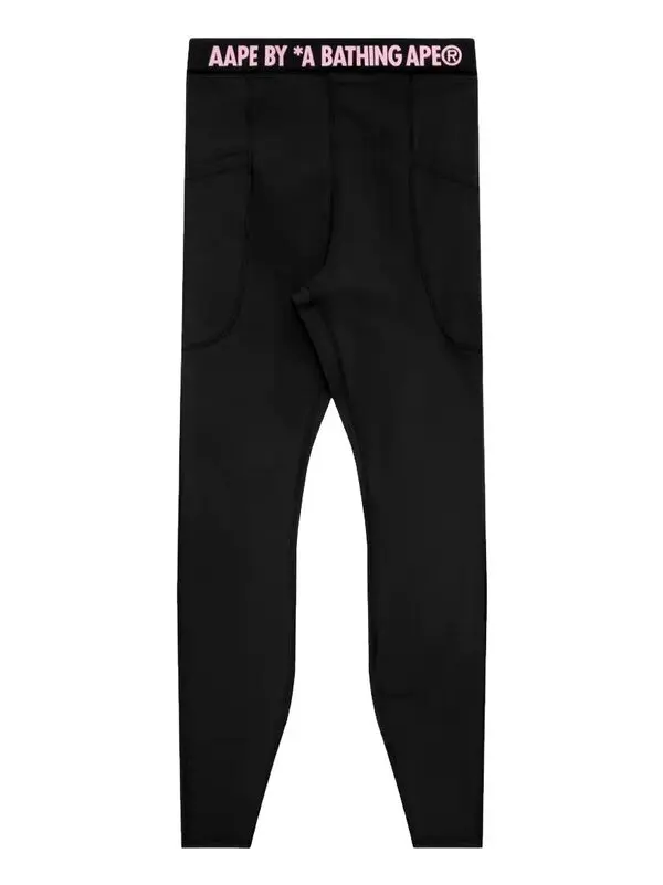 AAPE BY *A BATHING APE Moonface Panelled Leggings - Neutrals