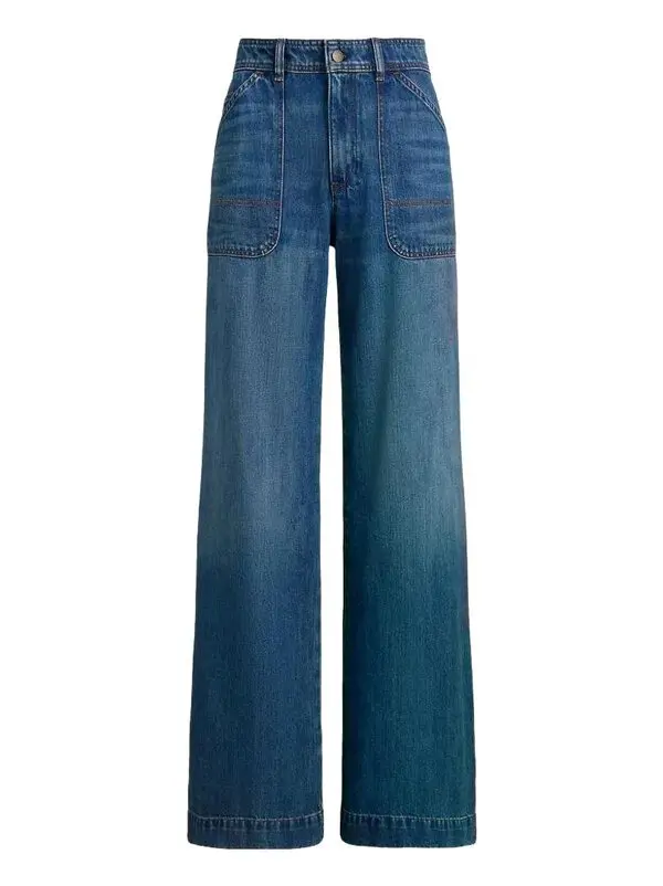 Ralph Lauren Patch-pocket Wide-leg Jeans - Blue