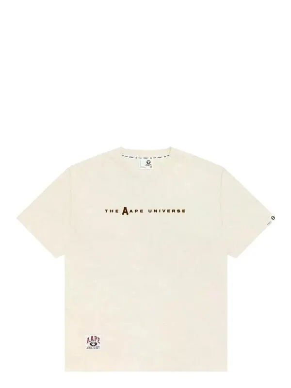 AAPE BY *A BATHING APE Logo-print Relaxed-fit T-shirt - Neutrals